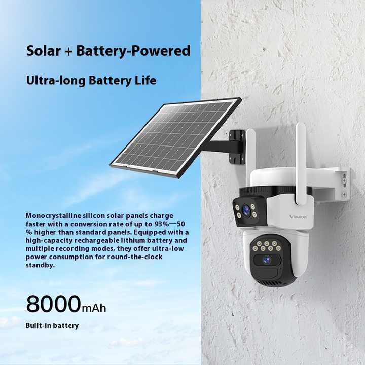 Outdoor 4G Solar HD Camera 360 Degree Night Vision Waterproof Flow ...
