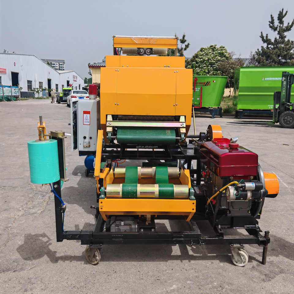 Silage Chopper Baler and Wrapper Machine Automatic Napier Grass Peanut ...