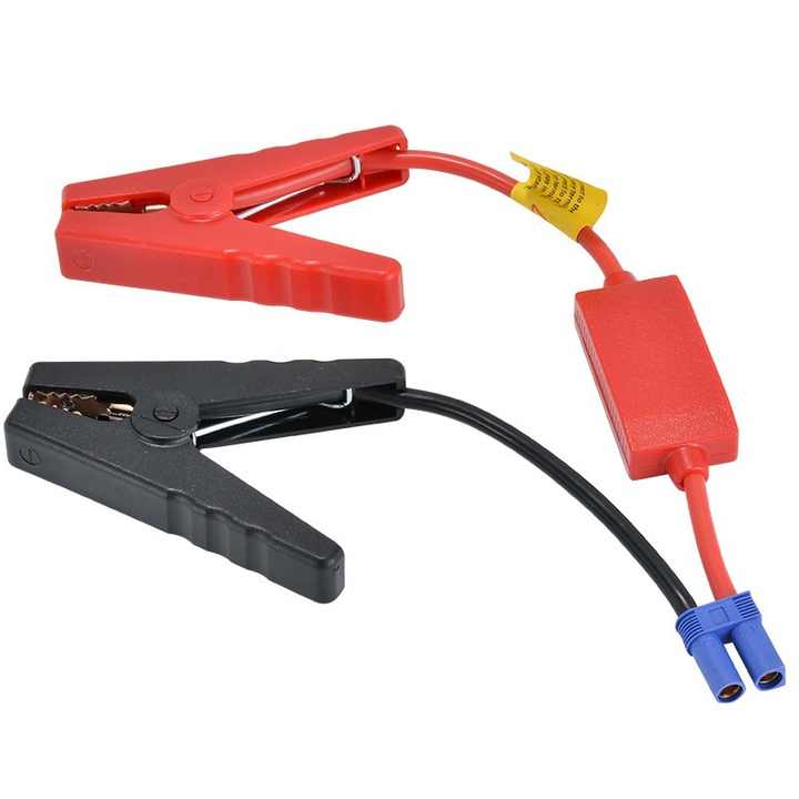 Mini Jumper Cables with EC5 Plug Connector 12V Jump Starter Alligator Clips for Car Emergency ...