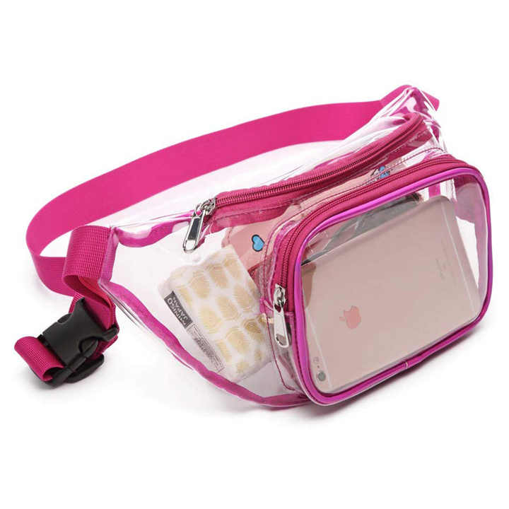 Custom Waterproof Cute Waist Bag Stadium Approved Purse Transparent PVC ...