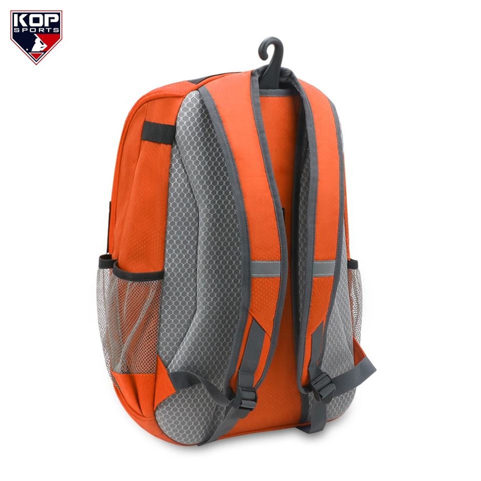 Orange Charcoal Custom LOGO Baseball Backpack - Durable & Stylish