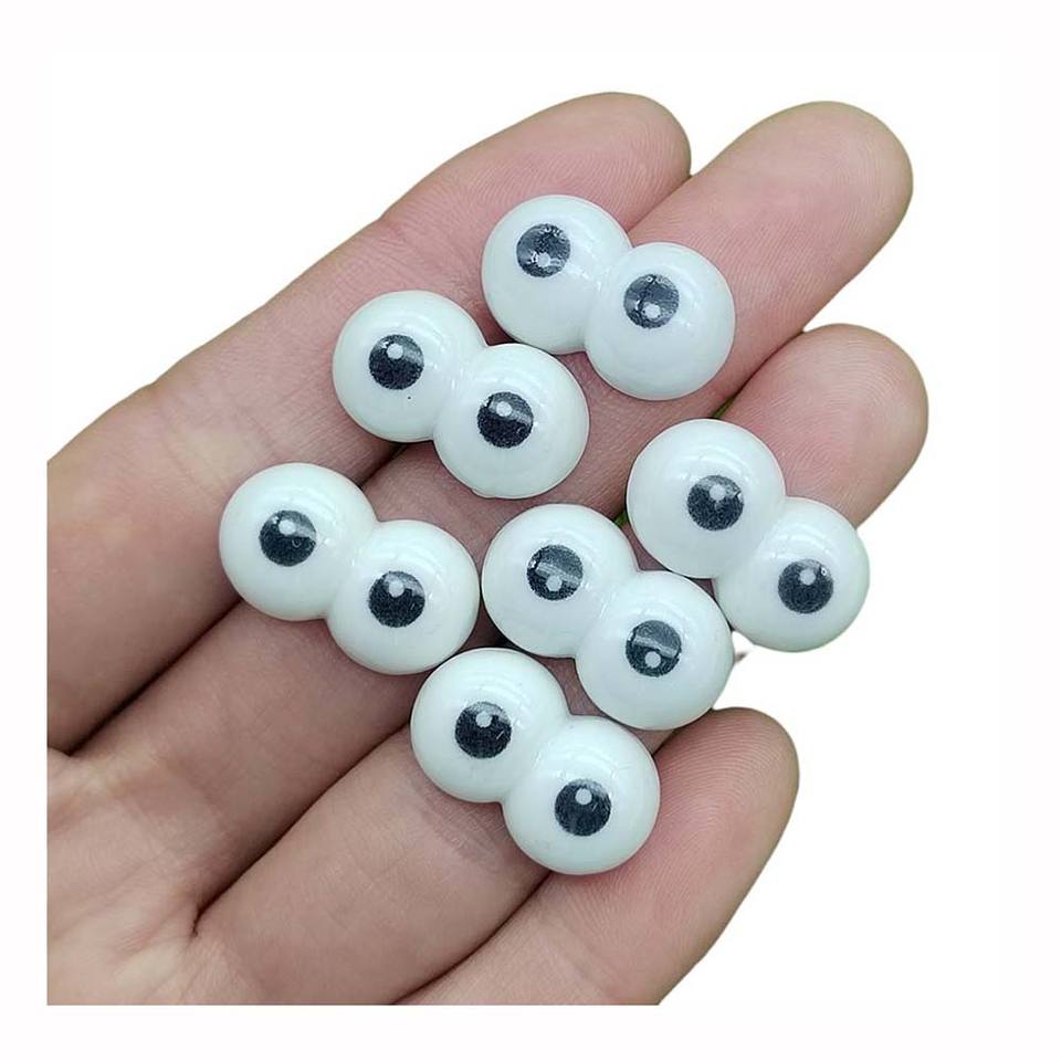 Halloween Eye Ball Resin Toys White Black Eyeballs Flat Back Cabochon ...
