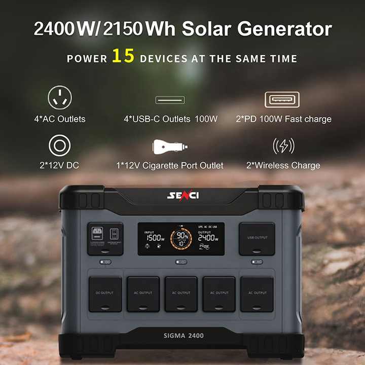 Senci Wireless Rechargeable Backup Power Lifepo4 Battery Emergency ...