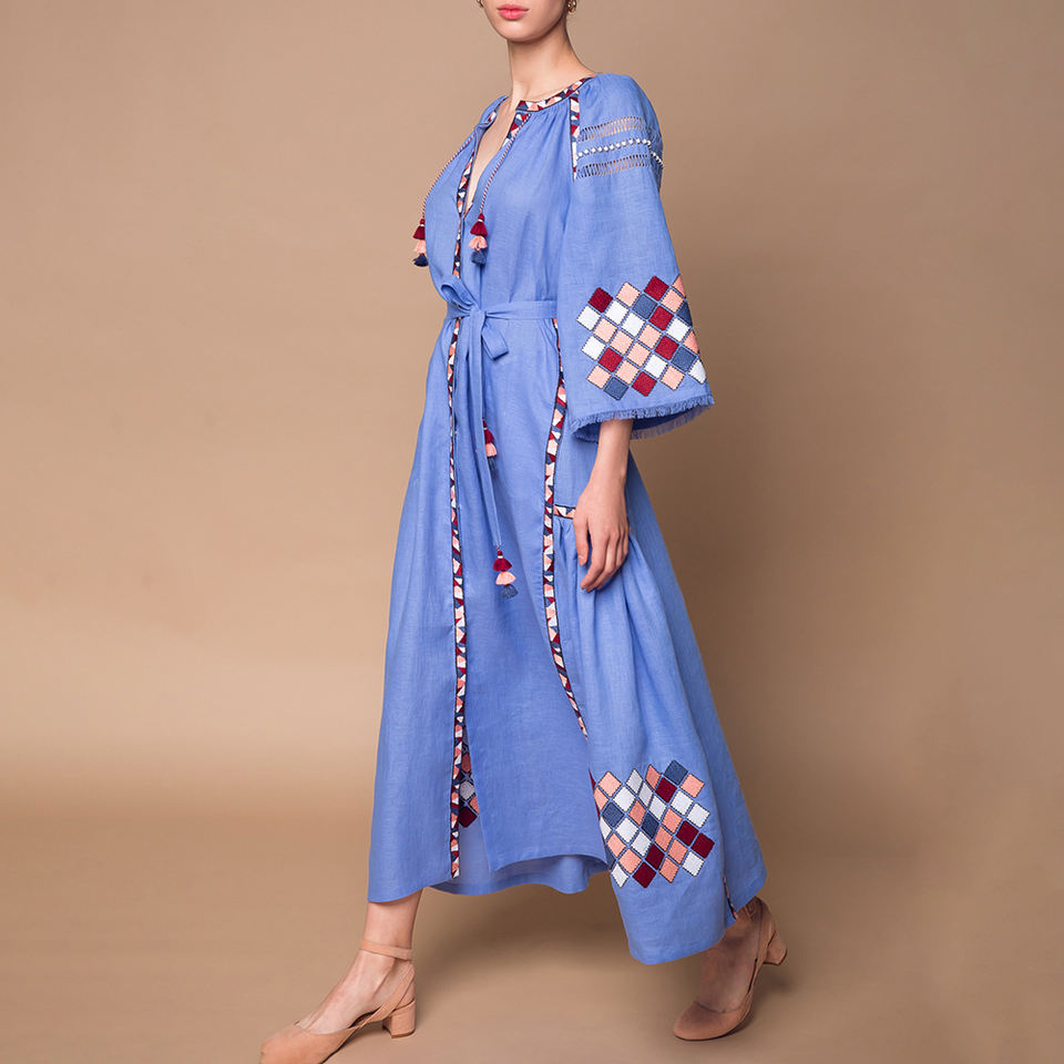 Antique Minority Vintage Maxi Dress for Women Elegant Bohemian Style ...