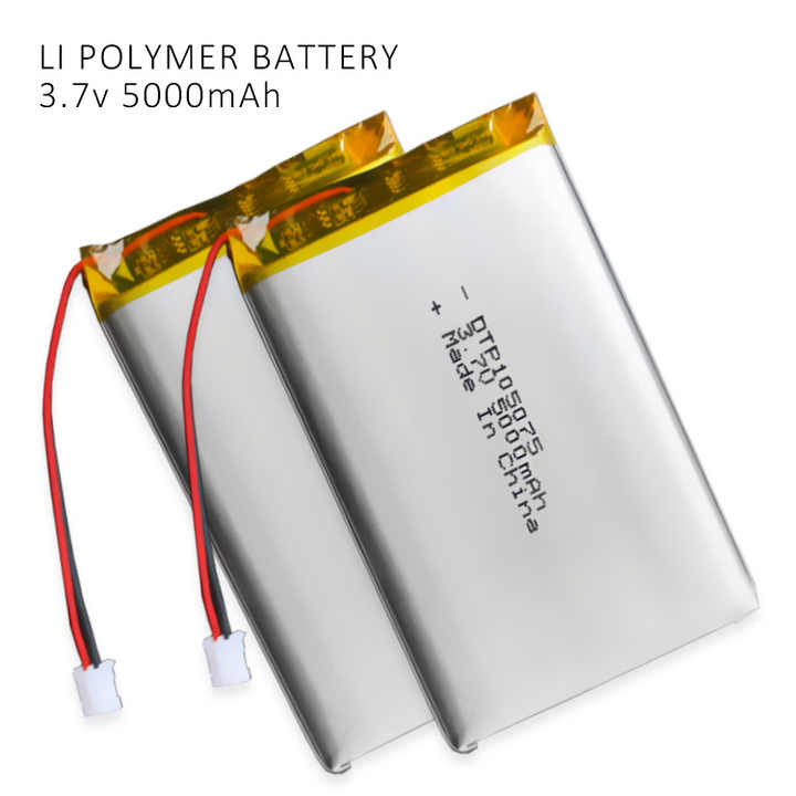 5000mAh 3.7V Li-ion Polymer Battery Cell - 18.5Wh, Durable, Wide Temp ...