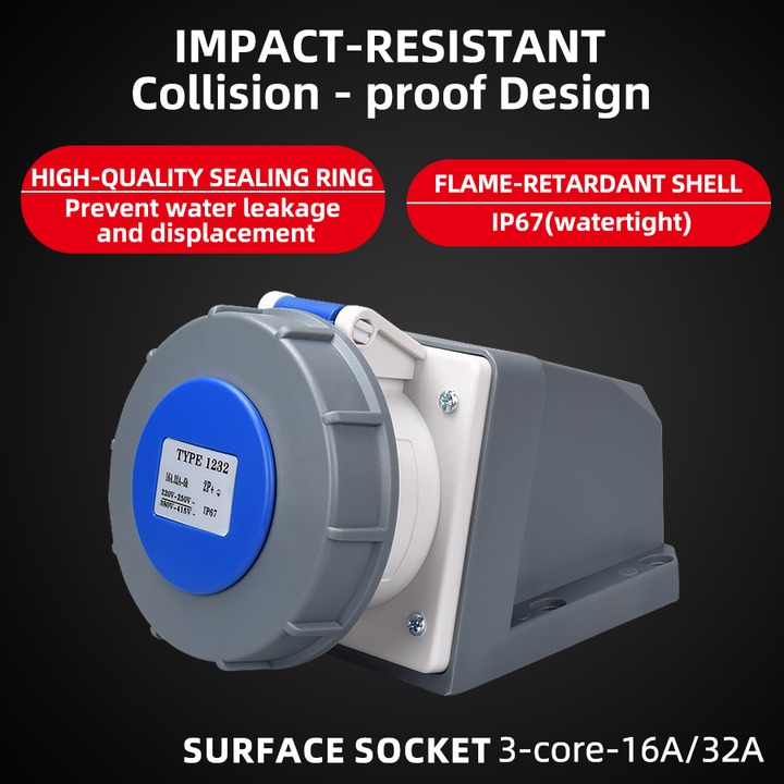 New Innovation 3PIN 16A 32A 220 - 240V Industrial Electrical Socket 2P ...