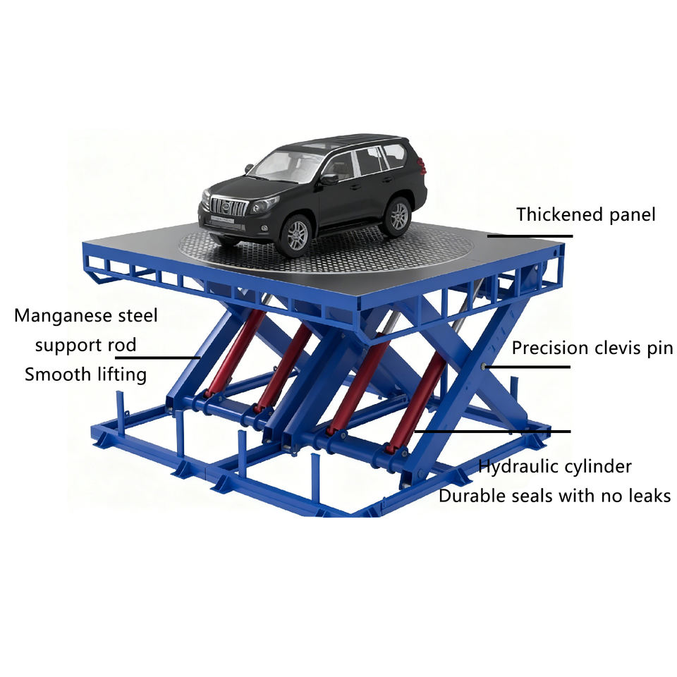 360 Degree Car Rotating Parking Platform Rotary 3000kg Car Turn Table ...