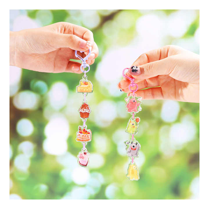 DIY Custom Cartoon Charm Acrylic Keychain Anime Cute Epoxy Acrylic ...
