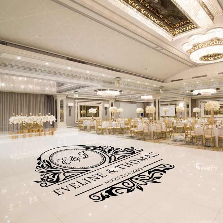 Custom Wedding Dance Floor Decals - Elegant & Eco-friendly