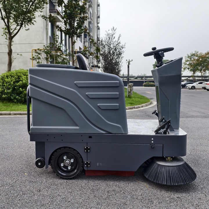 Patented Electric Ride-on Sweeper-Self-Propelled 98% Stain Clear for ...