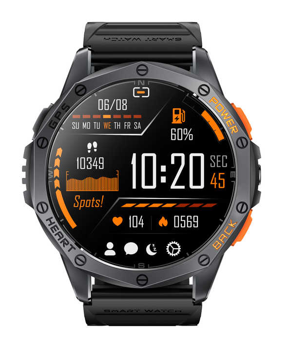 2025 GPS Sports SmartWatch with LED Flashlight 1.43" Amoled Screen IP68 ...