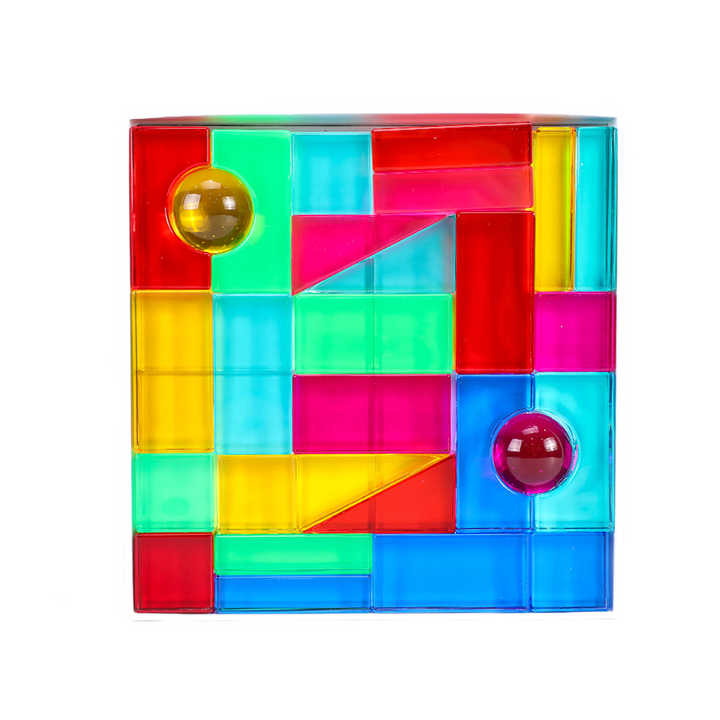 Montessori Learning Toy Rainbow Lucite Rainbow Stacking Blocks Acrylic ...