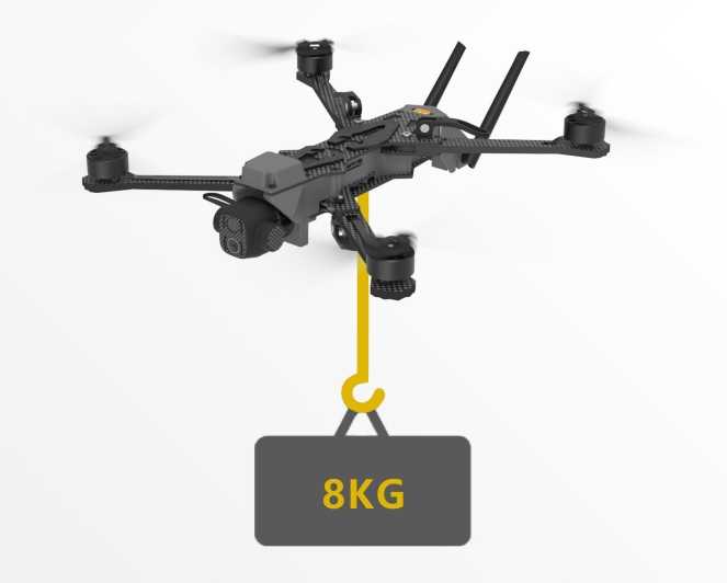 payload 8 KG full set FPV 7 inch Z10D drone wiht GPS AI tracking 8k ...