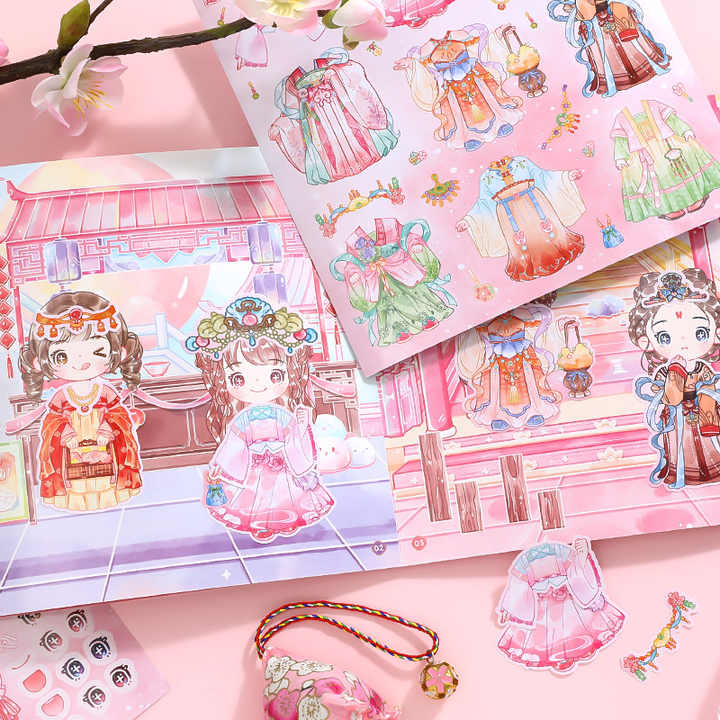 SIMNO Cartoon Girls Make Your Own Princess Sticker DIY Dress up School ...