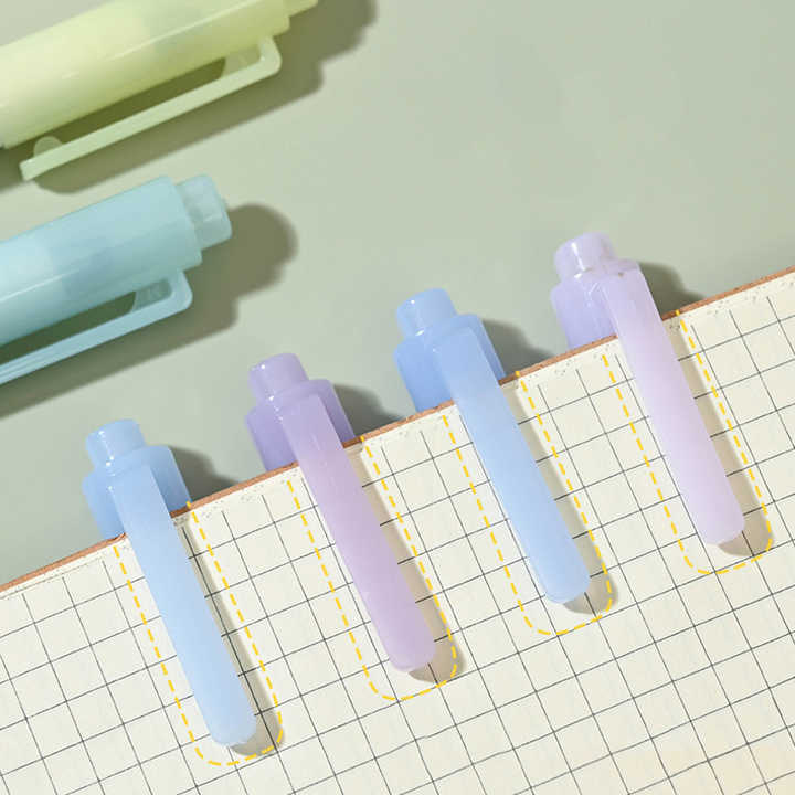 Creative Double-Headed Light-Colored Highlighter 12 Colors Student ...