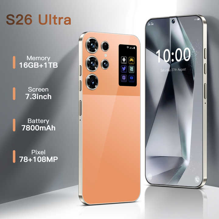 5G Smartphone S26 Ultra UltraHigh Quality Dual SIM Portable Solar ...