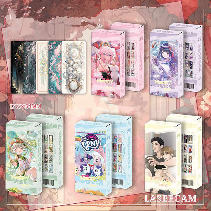 9 Styles 40PCS Trading Card Gift Box Anime Playing Photo Cards Honkai ...