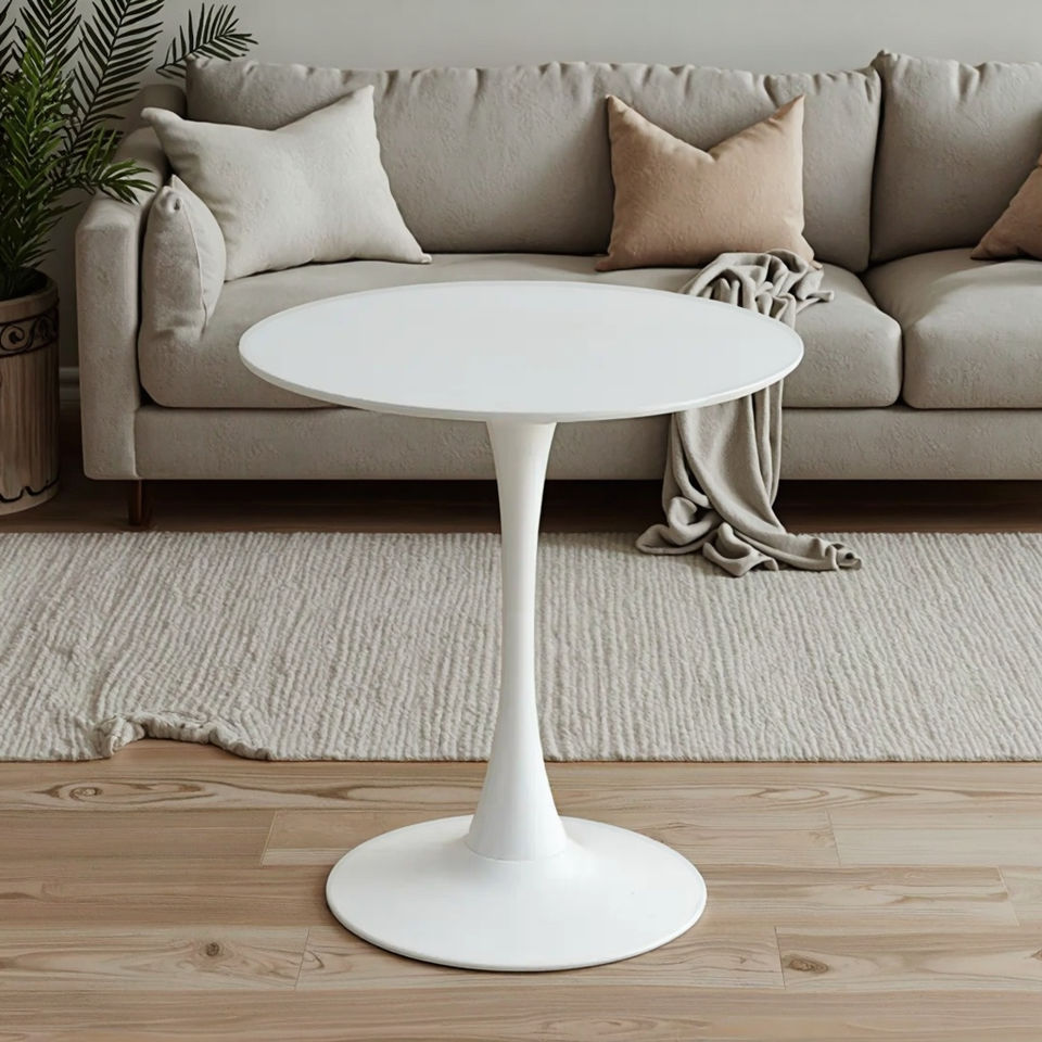 Modern Tulip Design Side Dining Table Elegant Luxury Elm Wooden ...