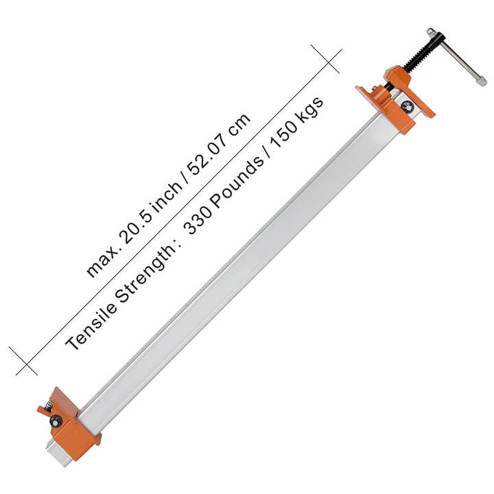 24-Inch DIY Aluminium Sash Clamp Bar Clamps Adjustable 330 Lbs Load ...