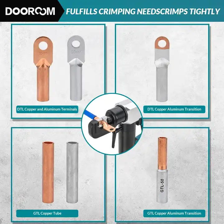 DOOROOM Most Popular Rechargeable Hydraulic Crimper Tools 70MM Electric ...
