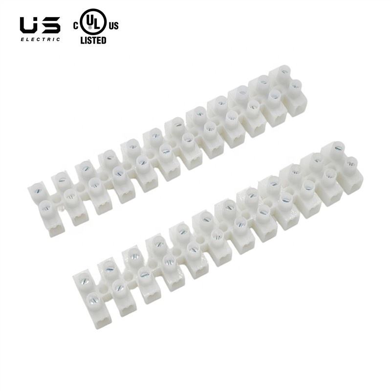 UL Certified 24 Contact Dual Row Screw Terminals Electrical Barrier 12 ...