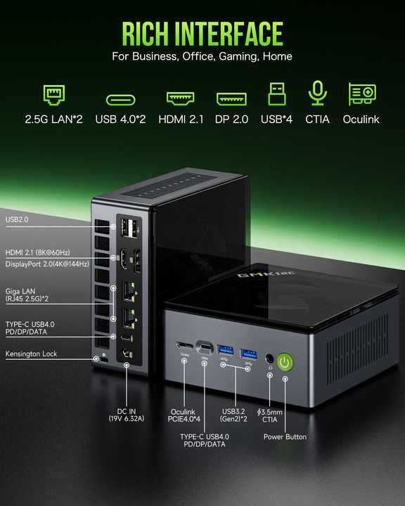 Gmktec M7 AMD R7 Pro 6850H Gaming Mini PC - 8-Core Power