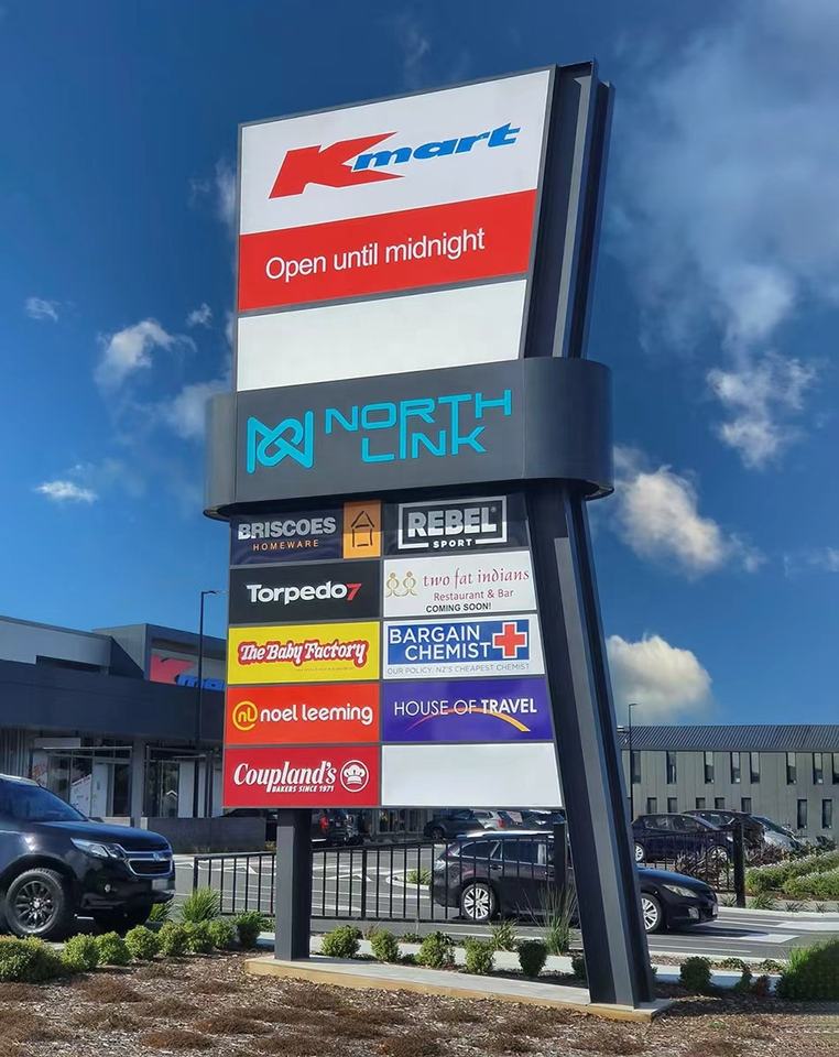 Custom Outdoor Aluminium Illuminated Led Pylon Sign Advertising ...