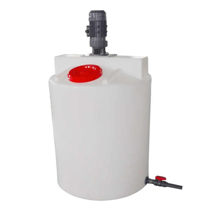200 Liter Acid-base Mixing PE Tank 1HP Motor Double Paddle Liquid Mixer ...