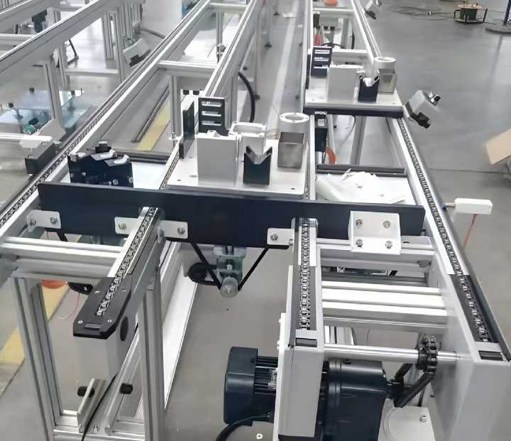 Production Conveyor Systems Speed Free Flow Chain Line Assembly System ...