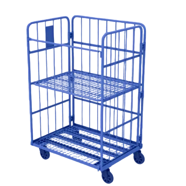 Heavy Duty Roll Cage - Nestable Security Cage Trolley, 500kg Load ...