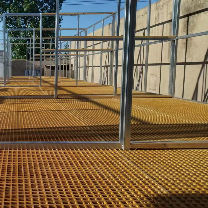 High Strength FRP Molded Grating Plastic Panel Floor Anti Slip 1220* ...