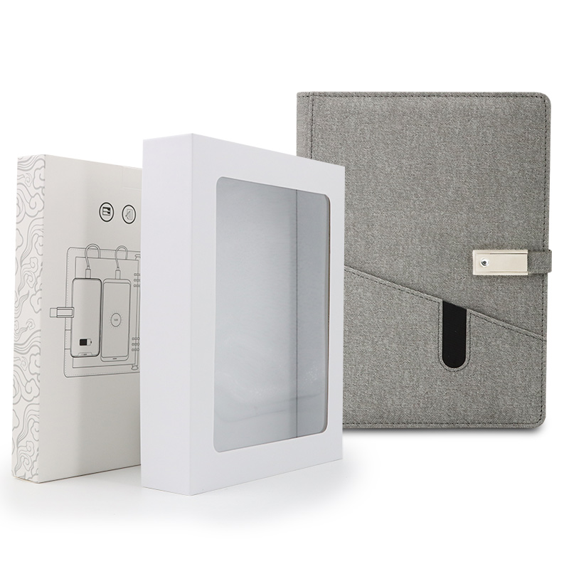 Charging Leather Notepad with power bank and USB disk function