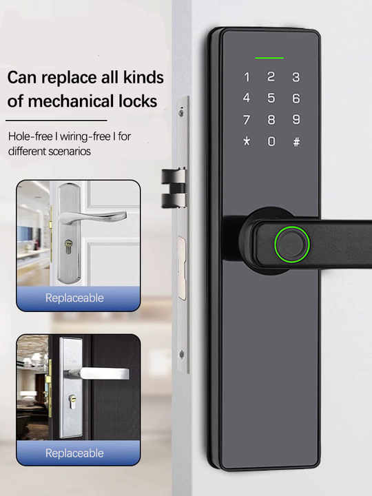 Smart Lock WIFI Tuya Ttlock APP Control Fingerprint Electronic Digital ...