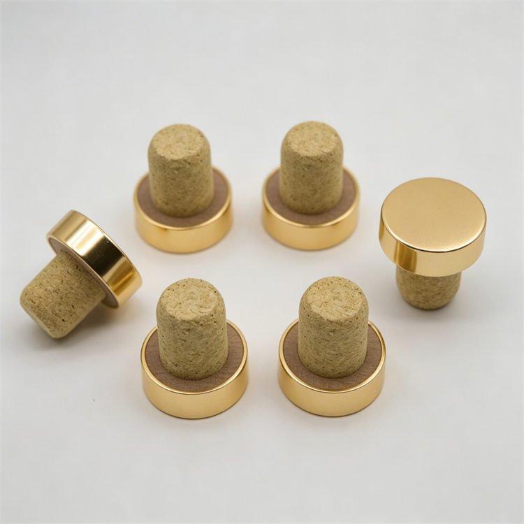 Eco-friendly Reusable Sealing Plug Aluminum Top Synthetic Cork Stopper ...