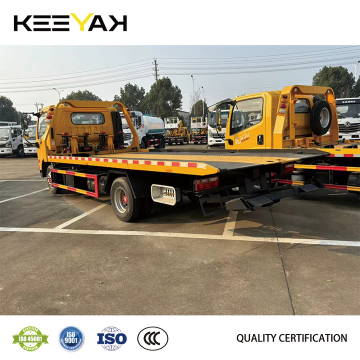 Dongfeng 4x2 Roll Back Tow Truck 5.6m LHD Towing Equipment Flatbed Tow ...