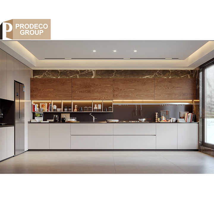 Prodeco Kitchen Furniture Modern Kichen Cabinets Sets Veneer Kitchen Cabinets Ready to Assemble ...
