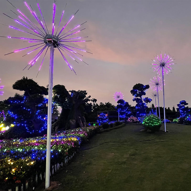 Led Firework Light Outdoor Motif Pole Street Light Interactive ...