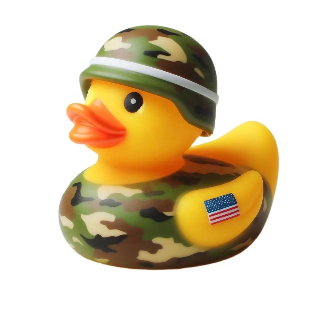 Veteran Tribute Duck GangZhENgSd 2025 , Military Rubber Resin Little ...