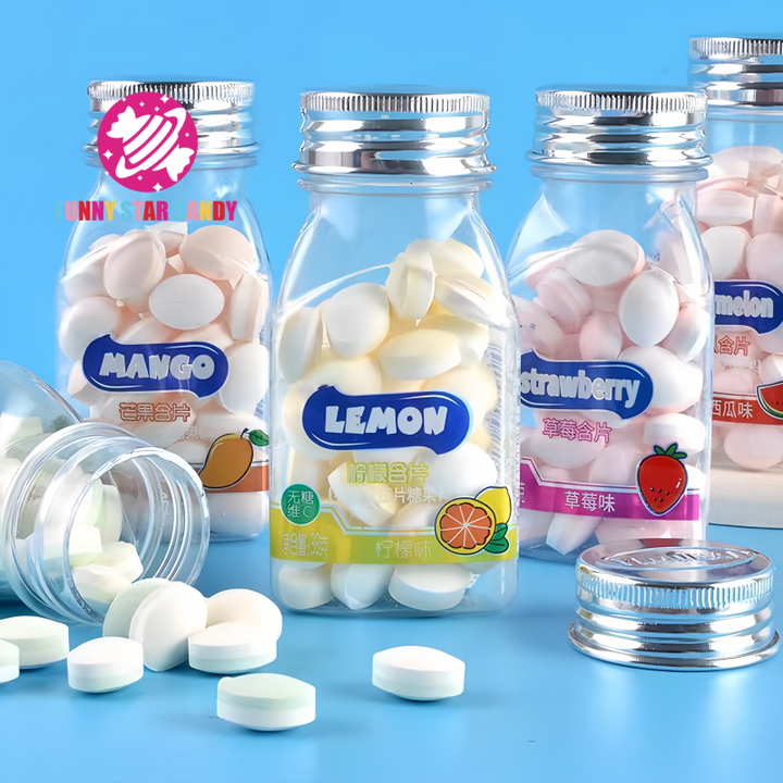 38g Sugar Free Mango Vitamin Mints Candy Sweets Custom Portable Bottle ...