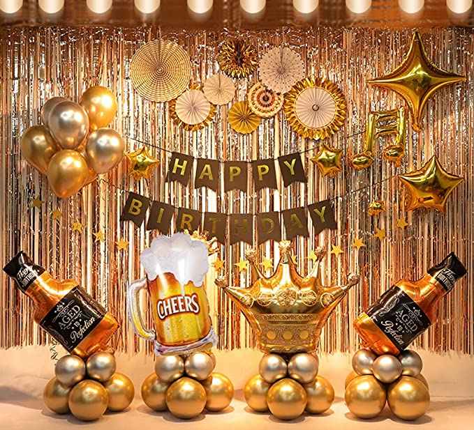 LEMON String Light Gold Background Balloons Party Supplies