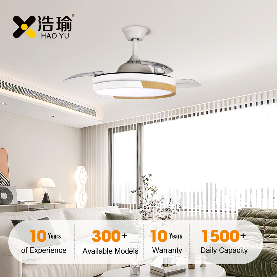 #3509 Source Factory 42-Inch Silent DC Motor Retractable Ceiling Fan ...