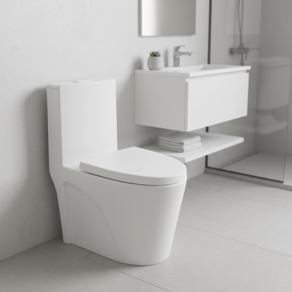 Fohome Luxury Commode - Elegant One Piece Toilet Ceramic