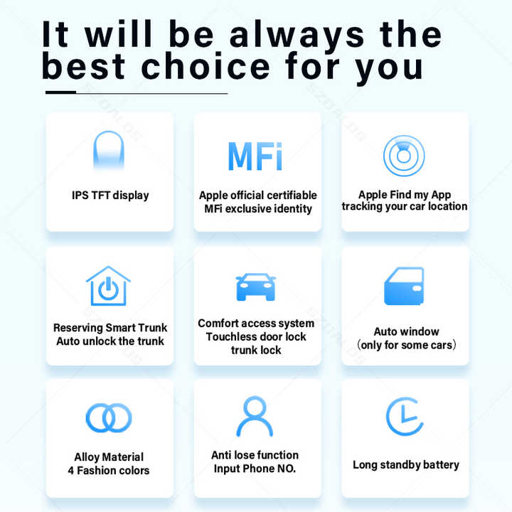 Key Fob High Quality LCD Smart Remote Controller Universal Smart Car ...