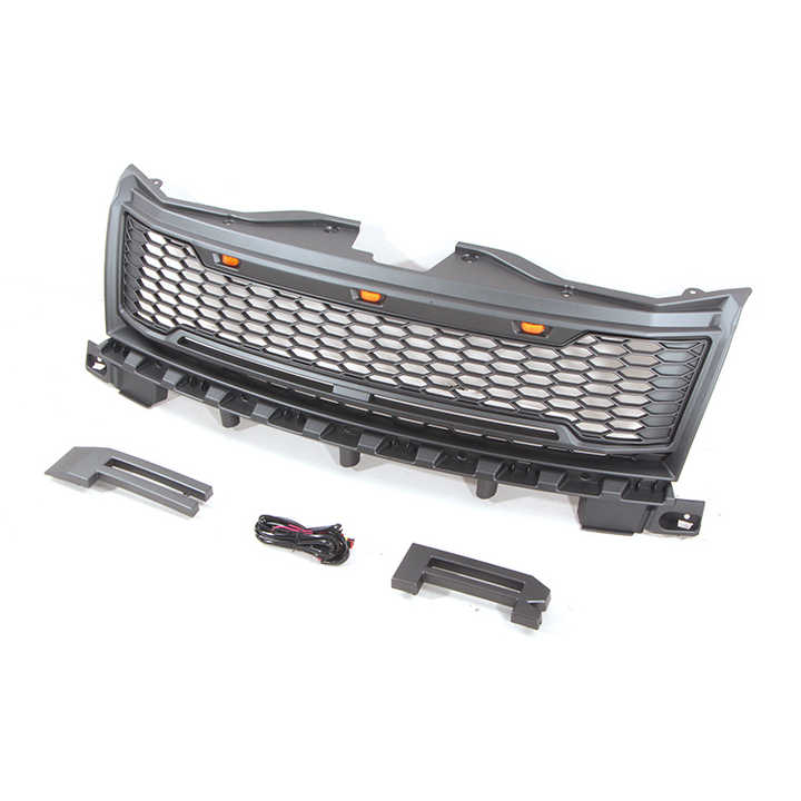 Ford Edge 2007-2010 Front Grille - Matte Black LED Raptor Style