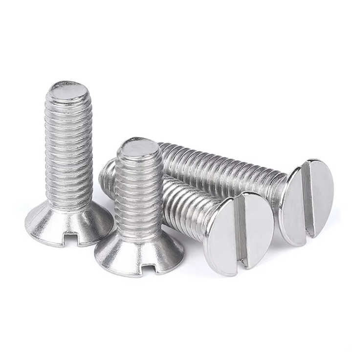 DIN963 Flat Machine Screws Galvanized Titanium Metal 4.8 Grade ...