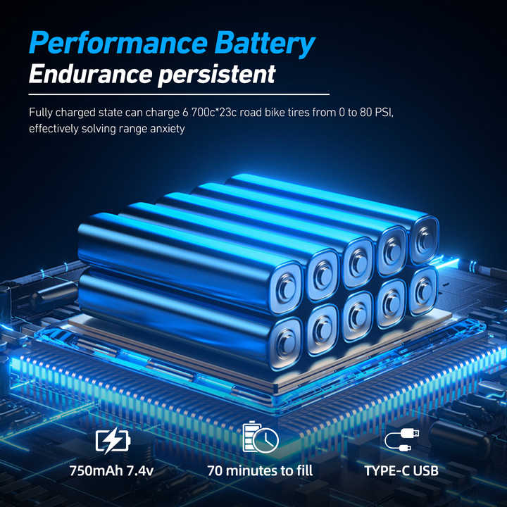 CYCLAMI Bike Pump E1 - Efficient 120PSI Electric Inflator