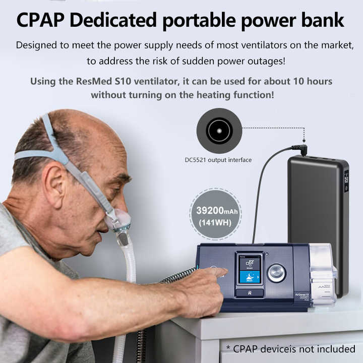 CPAP Battery Backup Power Supply 141Wh for ResMed AirSense 10 AutoSet ...