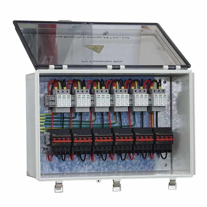 ZJBENY DC String Box - 6 Input, 6 Output, IP65 Protection