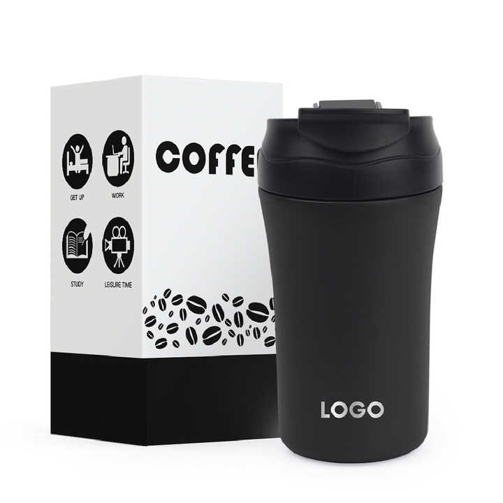 12oz Stainless Coffee Mug Thermal Flip Button Cup for Leak-Proof ...