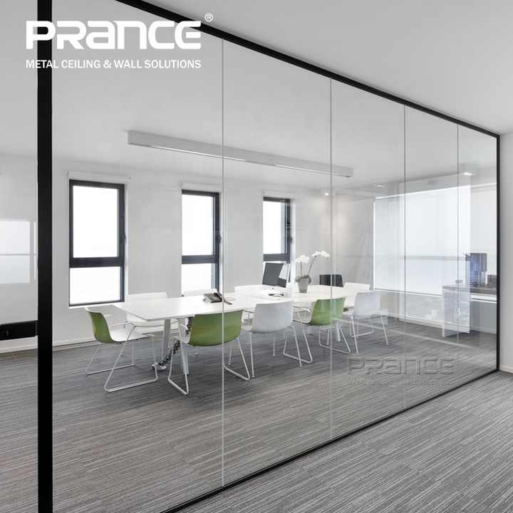 Office Soundproof Glass Wall Partition - Modern & Customizable